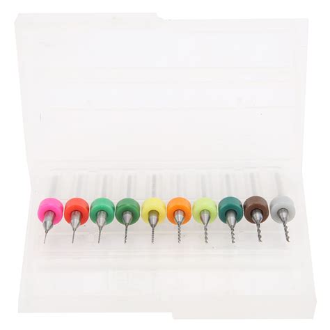 Tungsten Steel Micro Twist Bits 10 Piece Set 03 12mm Diameter Straight Handle Spiral Drill