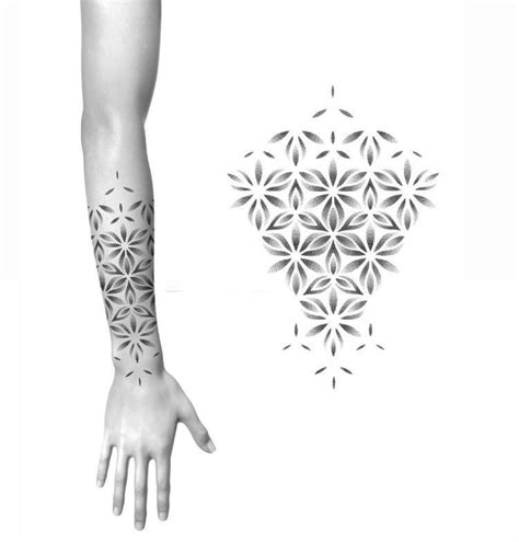 Geometric Flower Of Life Dotwork Mandala Tattoo Design Geometric Tattoo Dot Tattoos Mandala