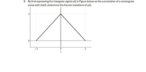 [get Answer] 5 By First Expressing The Triangular Signal X T In Figure Below As The