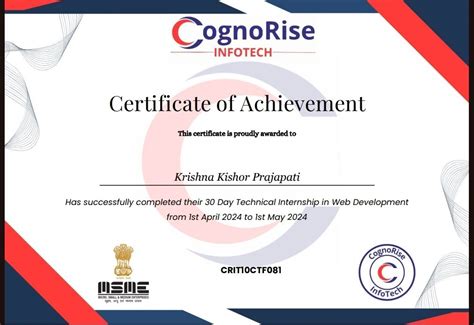 Internship Krishna Prajapati