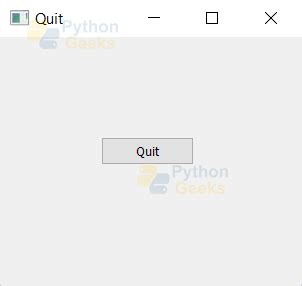 Python PyQt Module Python Geeks