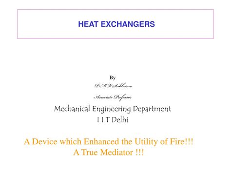 PPT HEAT EXCHANGERS PowerPoint Presentation Free Download ID