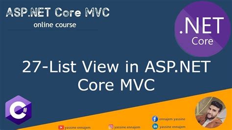 27 list view in asp core mvc in darija arabic youtube