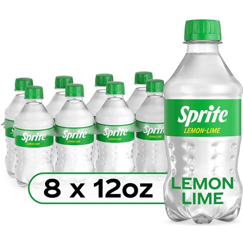 Sprrite4 Sprite Lemon Lime Soda Pop 12 Fl Oz Bottles 8 Pack Crisp
