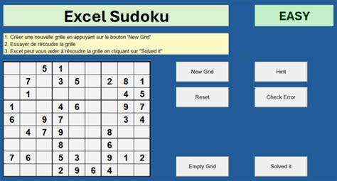 Sudoku For Excel Free ♟️