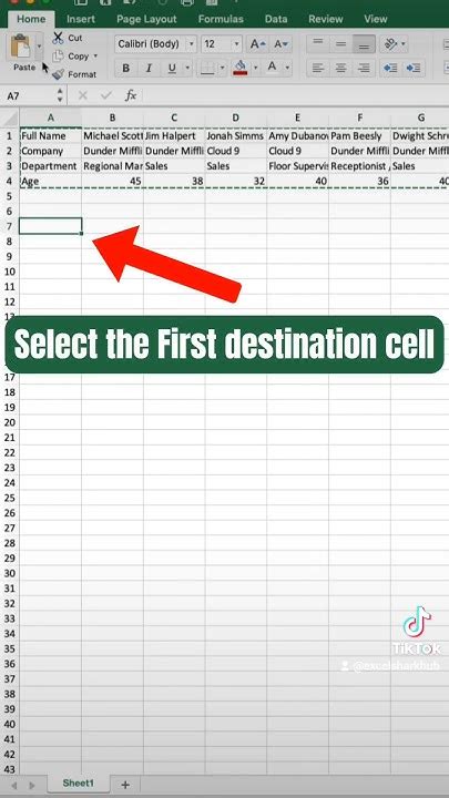 I Saw The Intern Rearranging Data Manually 🙈 Excel Exceltips