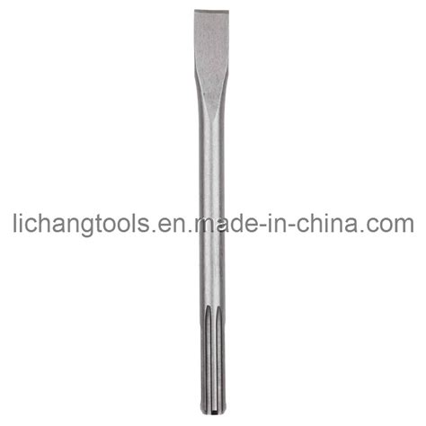 Sds Max Chisel With Small Flat Head Chisel And Hammer Drill