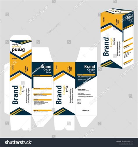 Cough Syrup Packaging Cough Box Design Stock Vector Royalty Free 2235887181 Shutterstock