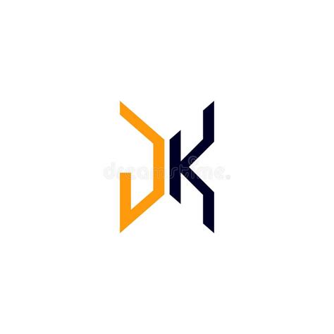 Jk Letter Logo Creative Design With Vector Graphic Stock Illustration