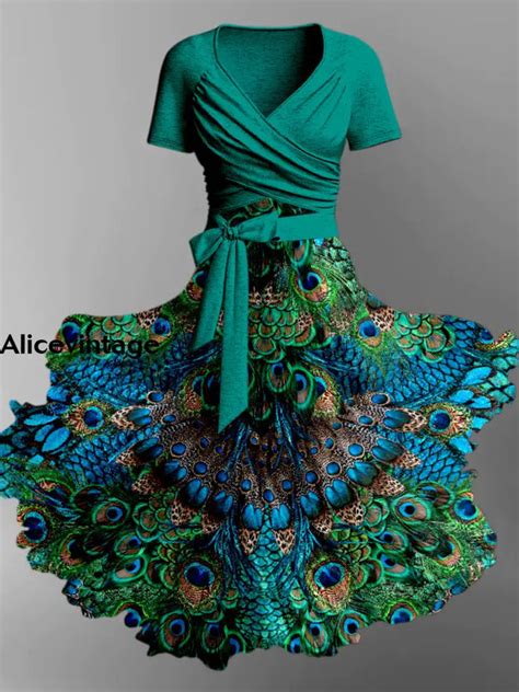 Peacock Dress Alicevintage