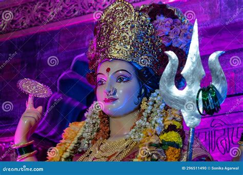 A Beautiful Idol Of Maa Durga Editorial Image Image Of Deity Festival