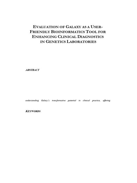 Evaluation Of Galaxy As A User Friendly Bioinformatics Tool For