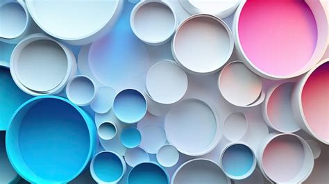 Abstract 3d Graphic With Overlapping Circles And Soft Gradients Premium Ai Generated Image