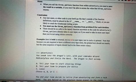 Solved Problem C 10 Points Text Adventure Game Using The