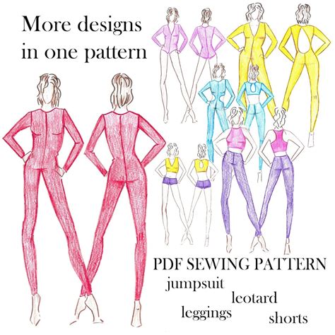 Sewing Patterns For Womanjumpsuit Catsuit Pattern Leotard Etsy Artofit