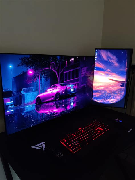 First Oled Dual Monitor Setup Oh My R Oled Gaming