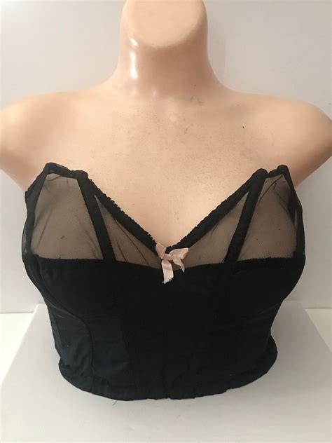 Vintage Lingerie • Black Long Line Bra • Pinup Rockabilly Attire
