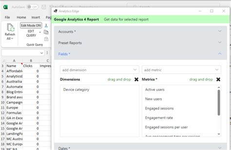 Analytics Edge Add In For Excel Analytics Edge