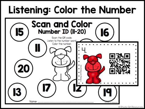 qr code activities numbers and counting rhody girl resources