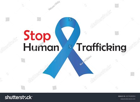 Stop Human Trafficking Logo Template Vector Royalty Free Stock