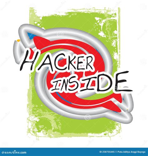 hacker inside t shirt design stock vector illustration of element