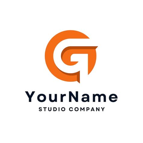 Premium Vector Orange Illustrated Minimalist Letter G Logo Template