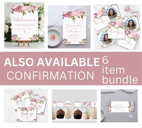 Girls Confirmation Party Welcome Sign Cherry Blossom Confirmation Sign