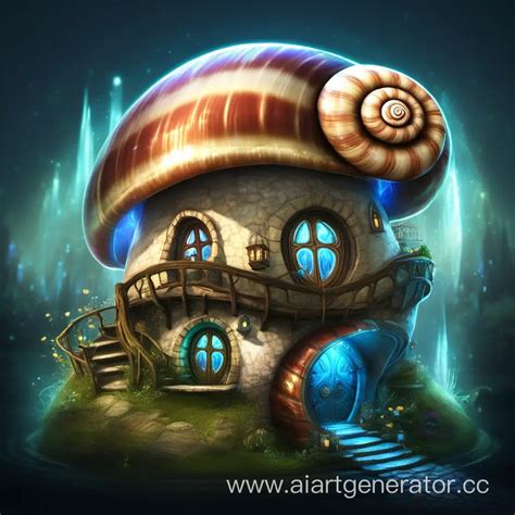 Miniature Snail Shell House Fantasy Art Ai Art Generator