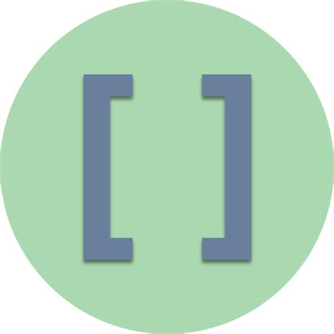 Brackets Code Coding Development Programming Square Website Icon