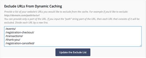 How To Setup No Cache Exclusion Rules For Event Espresso
