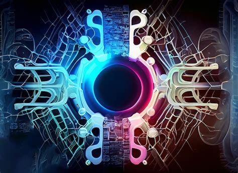 Premium Ai Image Inner Structure Of Cpu Technology Red