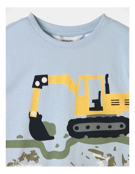 milkshake dino digger pyjama set in blue myer