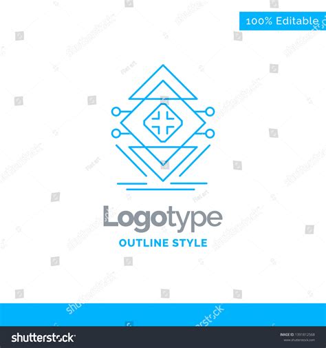 Blue Logo Design Computing Data Infrastructure Stock Vector Royalty