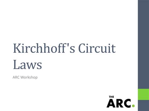 Kirchhoff S Circuit Laws