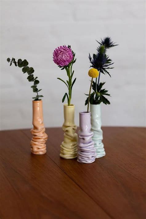 Ceramic Flower Stick Vase At Myron Moses Blog