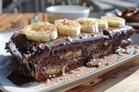 Decadent Chocolate Banana Cake With Ganache Neural Network Ai