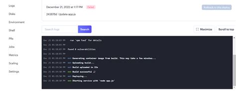 Even Though The Build Is Successful The Deploy Is Getting Failed Render