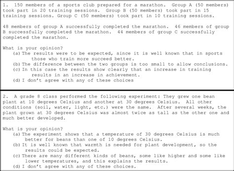 1 Sample Multiple Choice Items Jungwirth 19851987 Download