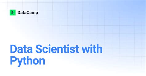 data scientist with python datacamp