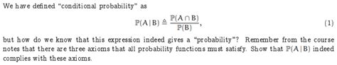 Solved We Have Defined Conditional Probability As P ANB Chegg
