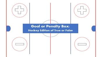 Goal Or Penalty Box Hockey Edition Of True And False Equations Tpt