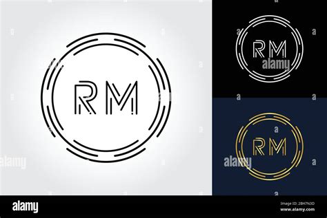 Initial Letter RM Logo Creative Typography Vector Template. Digital ...