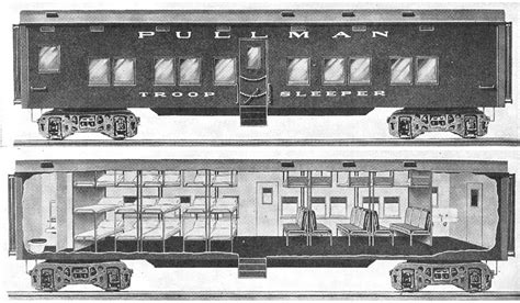 Vintage Troop Sleeper Train Car