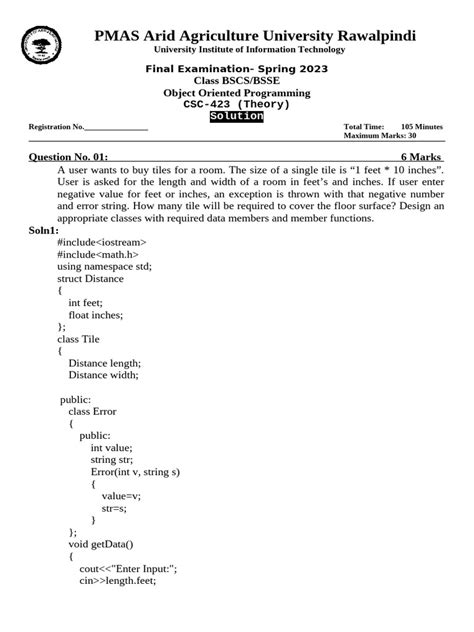 Oopspring23final Paper Soln Pdf Area Complex Number