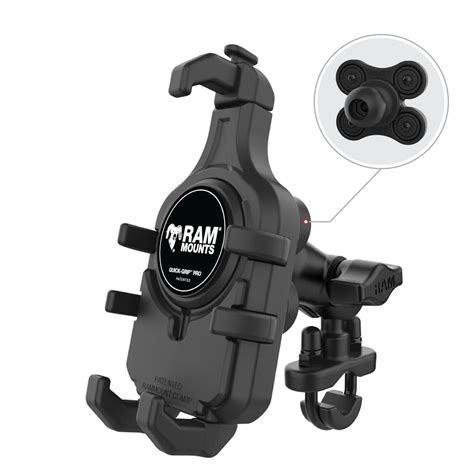 Ram Mounts Quick Grip™ Pro Vibration Damping Phone Mount With U Bolt B