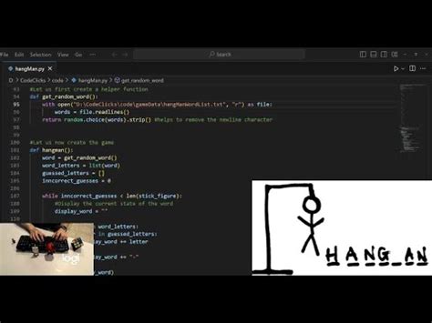 ASMR Python Coding Scripting Hangman Game Relaxing Keyboard Sounds YouTube