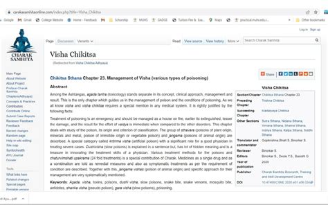 Pdf Visha Chikitsa