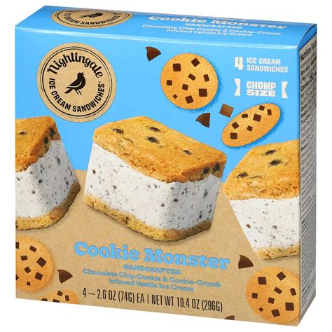 Nightingale Cookie Monster Ice Cream Sandwiches Shop Cones