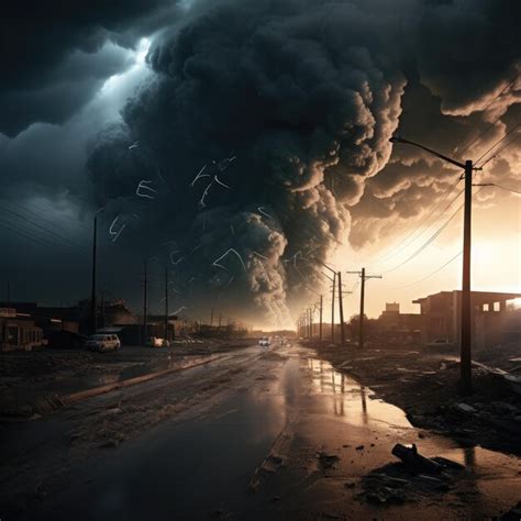 Premium Photo Unleashing Nature Fury Tornado Havoc Generative Ai