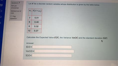Solved Question 7 Let X Be A Discrete Random Variable Whose